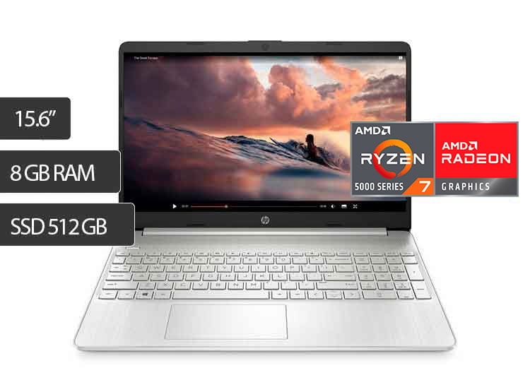 R7-5700U 8GB RAM 512GB SSD 15.6 PULG WIN 11 PLATEADO - Onlytec Peru